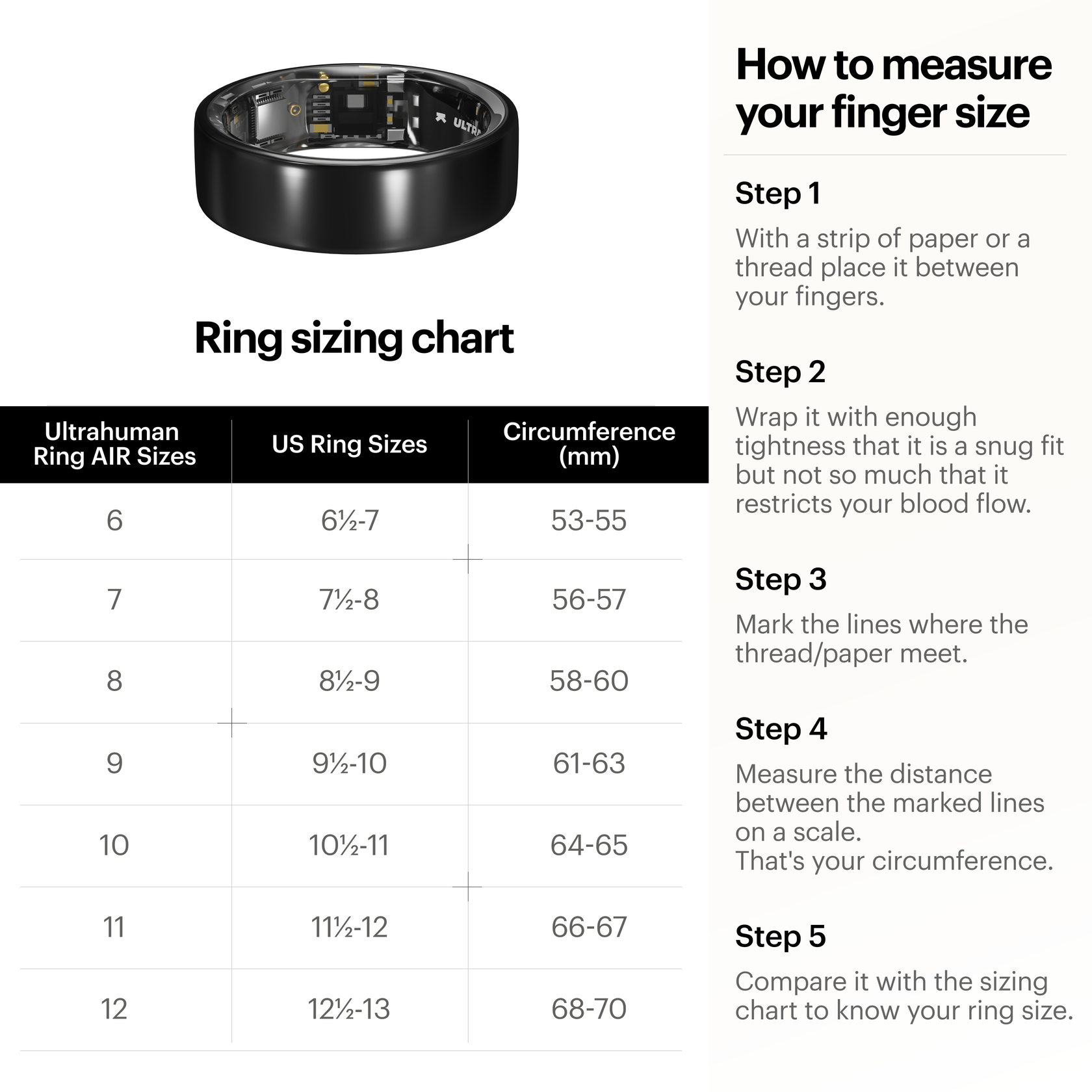 Ultrahuman Ring AIR Smart Ring Size-kit – Ultrahuman.hk