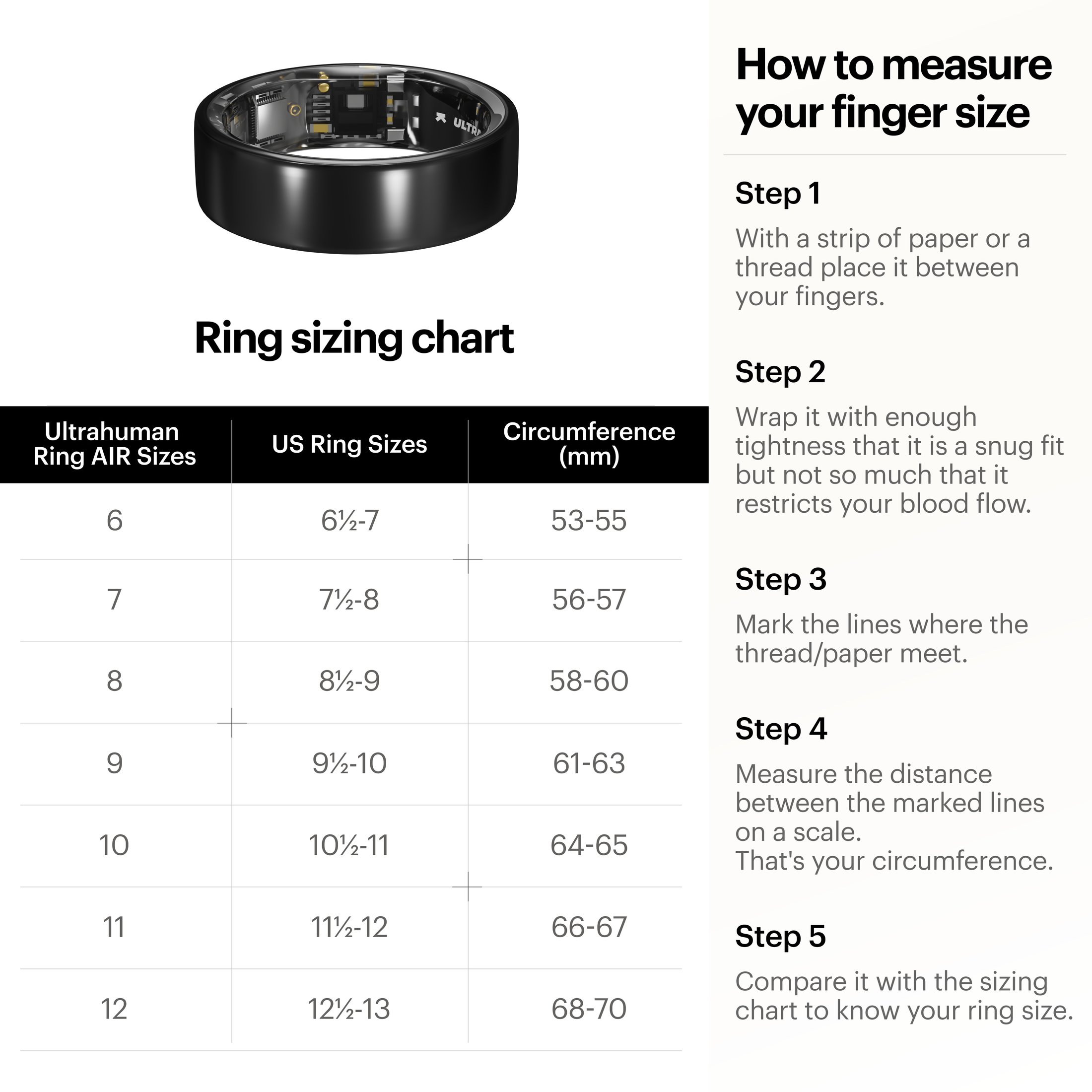 Ultrahuman Ring AIR Smart Ring Size-kit – Ultrahuman.hk
